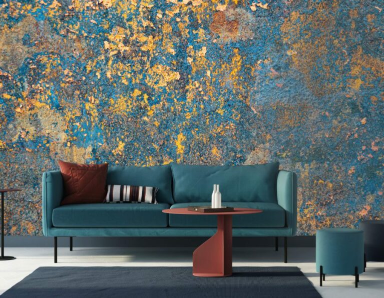 Mural Cobalt Rust | Wallpaper Online Canada