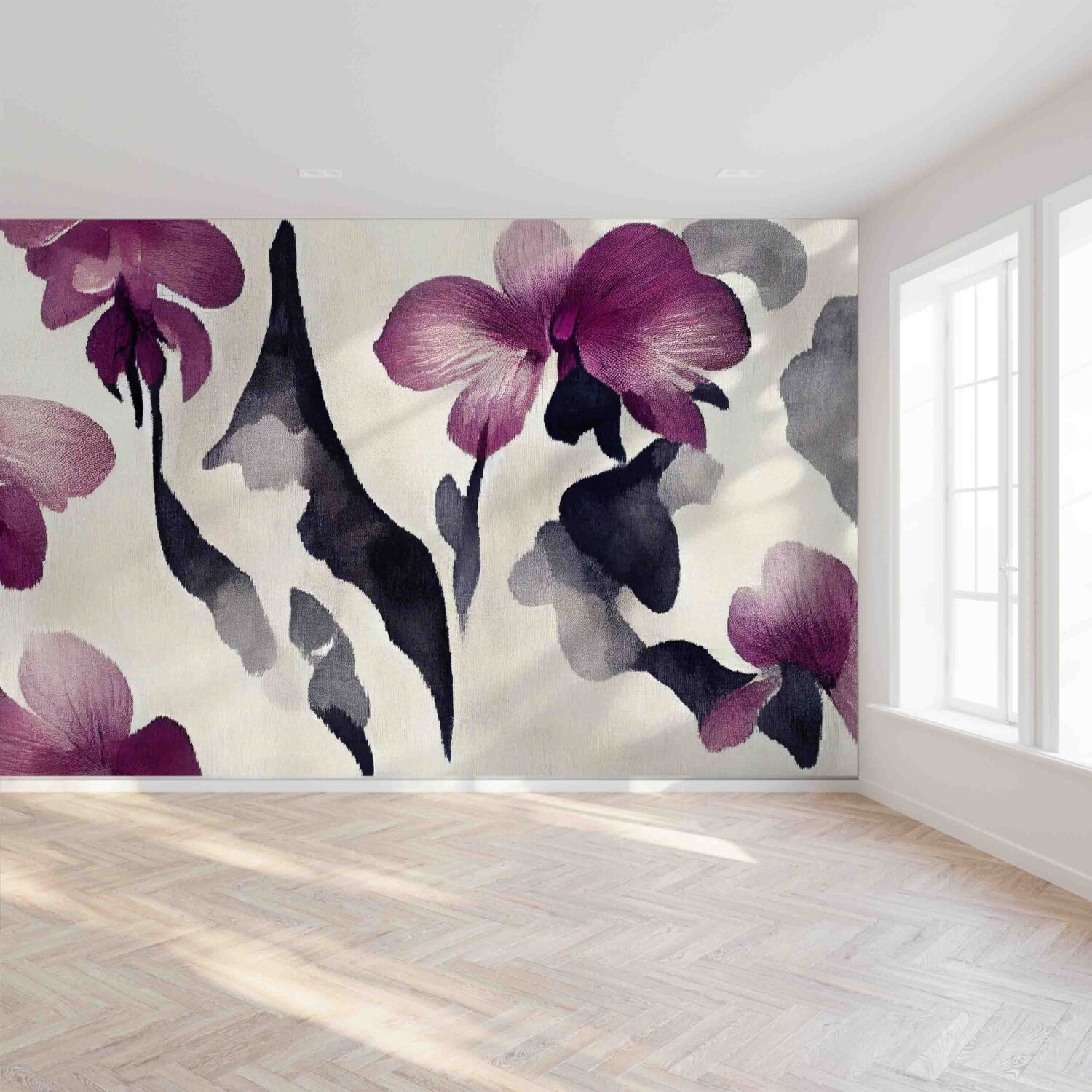 Mural Violet Veil » Wallpaper Online Canada