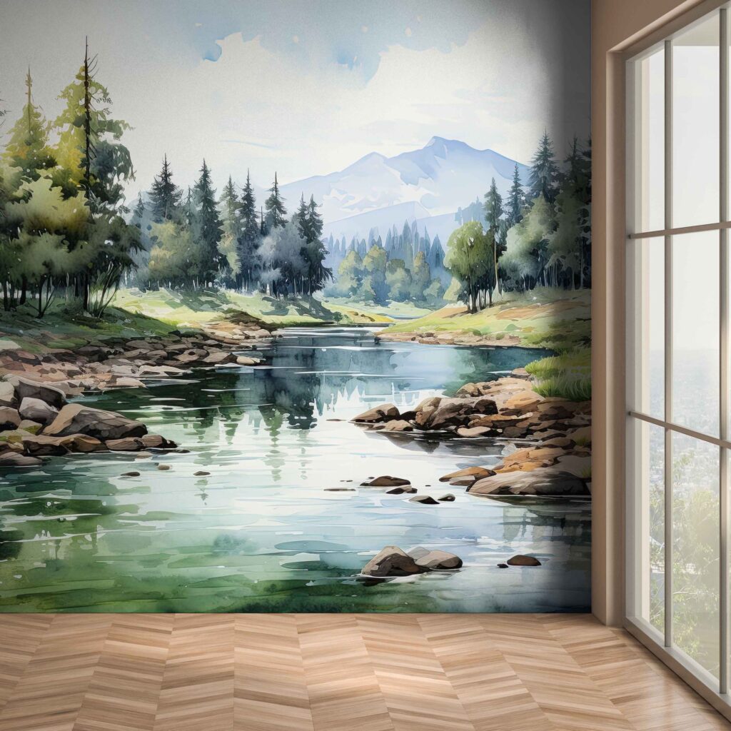 Mural Alpine Artistry | Wallpaper Online Canada