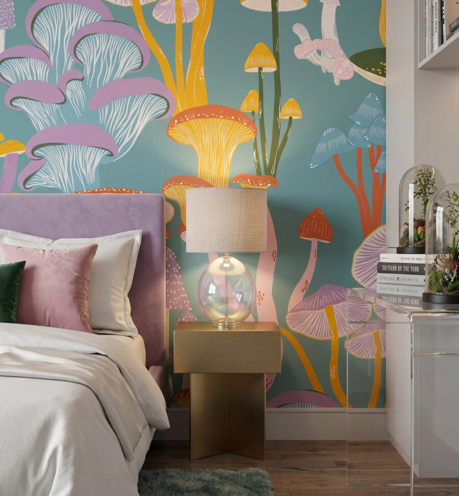 Leafy Elegance Mural | Sage Green Botanical Canadian Wall M…
